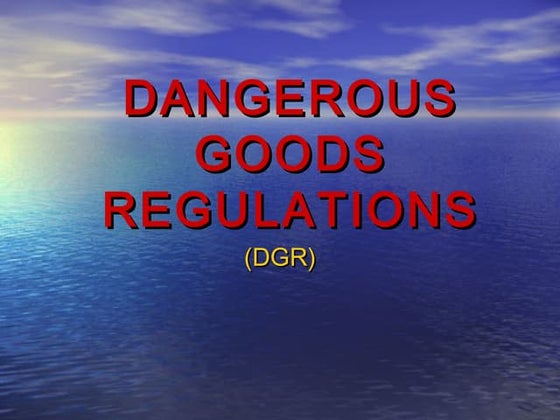 Training for Dangerous Goods Licence | PDF
