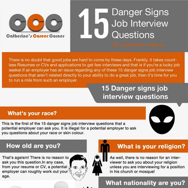Danger Sign Job Interview Questions (Infographic) | PDF