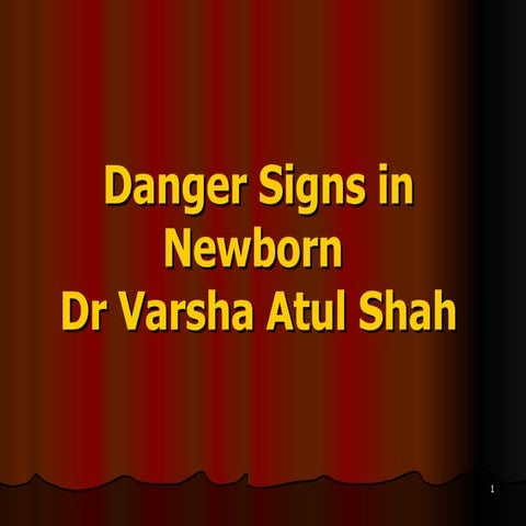 Danger signs in newborns | PPT