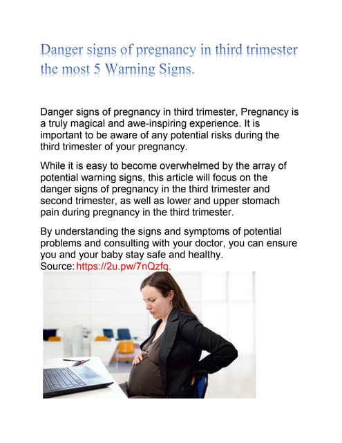 Danger signs during pregnancy | PPT