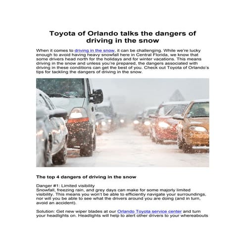 Practice safe driving in bad weather conditions | PDF