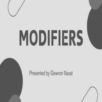 Dangling modifiers POWERPOINT PRESENTATION | PPT