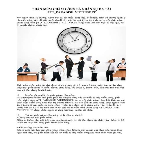 phan mem cham cong la nhan su da tai | PDF