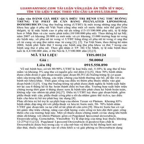 Danh gia hieu qua dieu tri benh ung thu buong trung tai phat di can ...