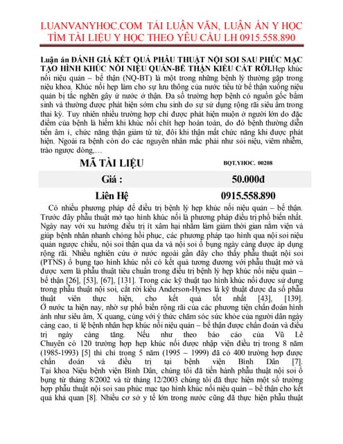 Danh gia ket qua cua phuong phap dan luu be than qua da | PDF