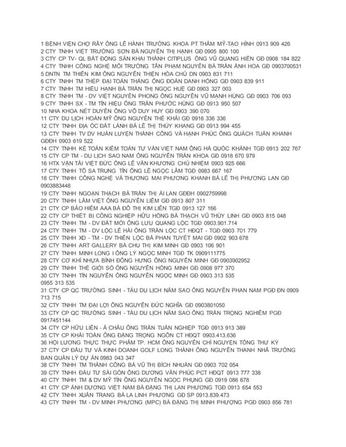 DANH SACH CTY TRONG KCN VISIP I BINH DUONG | PDF