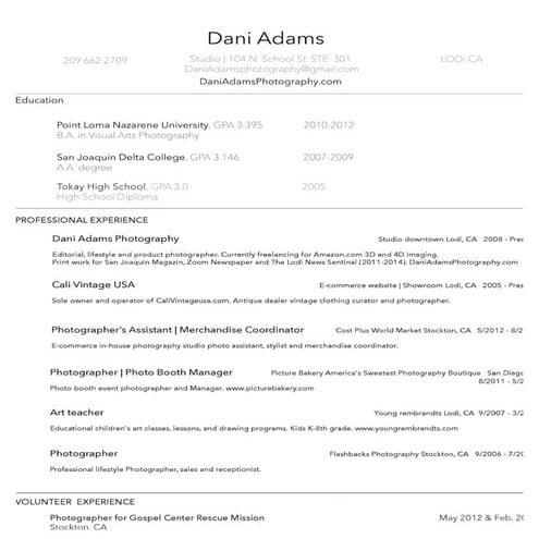Dani Adams Resume | PDF