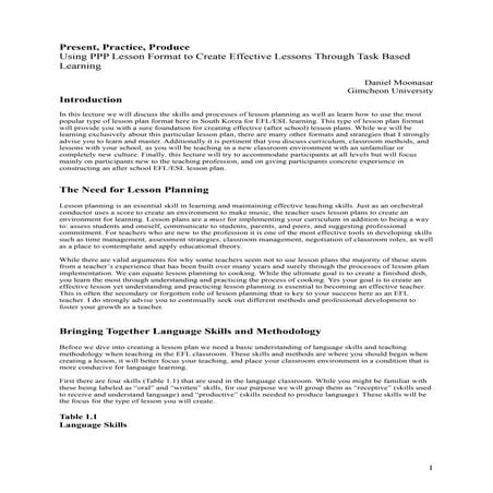 Daniel moonasar-lesson-planning | PDF