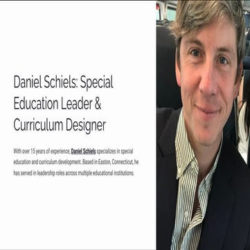 Daniel Schiels: Special Education Leader & Curriculum Designer | PDF