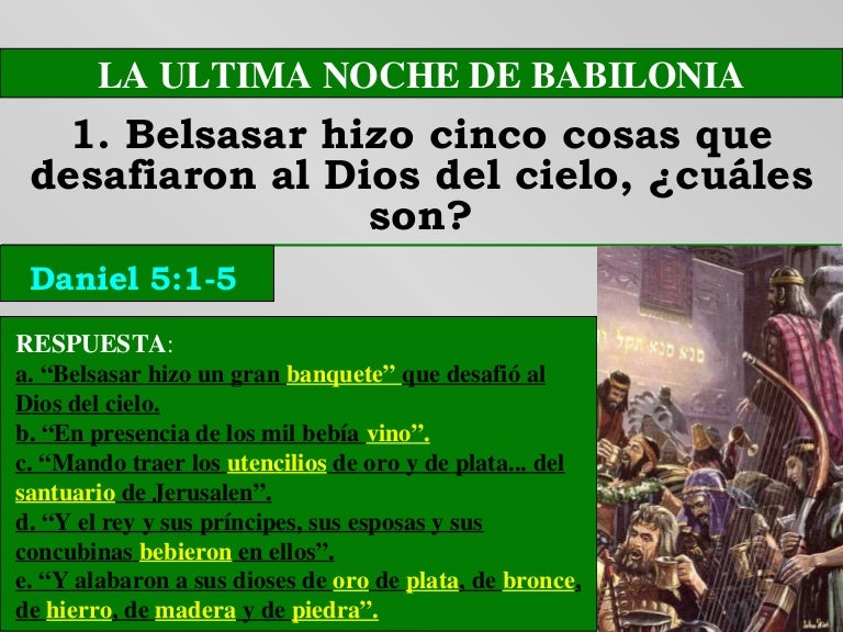Daniel 5 escritura pared