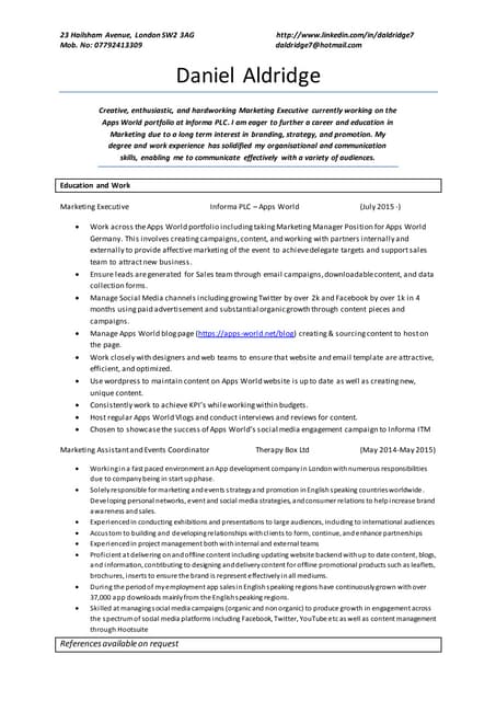 Daniel Restrepo CV | PDF