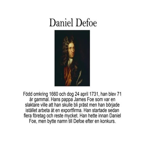 Daniel defoe | PPT
