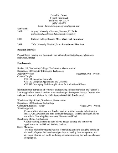 Melissa Brewer Clark Resume | PDF | College Education | Education