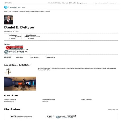 Daniel e. de koter attorney | PDF