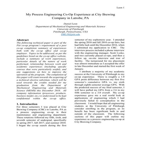 Co-op Technical Paper | PDF