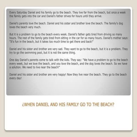 DANIEL LOVES THE BEACH | PPTX