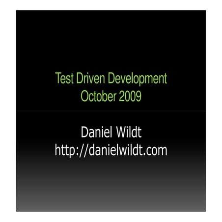 Introduction to Test Driven Development | PDF | Computing | Technology ...