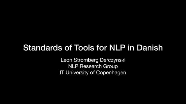 State Of Tools For Nlp In Danish 2018 Ppt