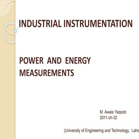 Power and Energy Measurement | PPTX