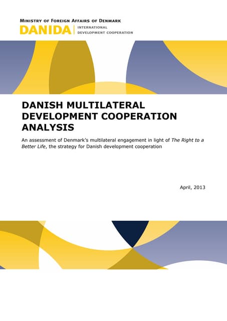 Danish Multilateral Development Cooperation Analysis Pdf
