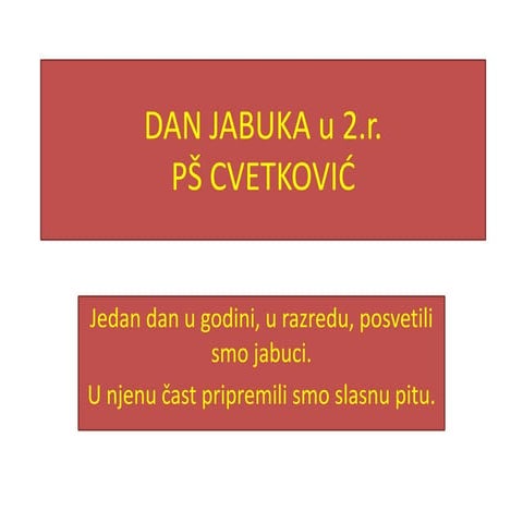 Dan jabuka | PPTX