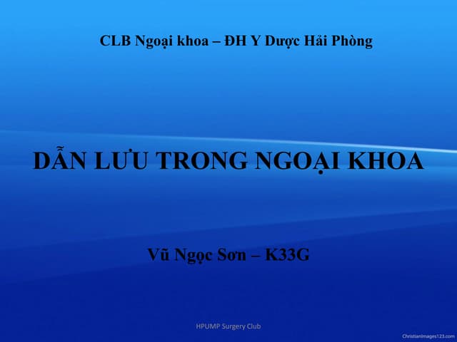 Dẫn lưu trong ngoại khoa | PDF