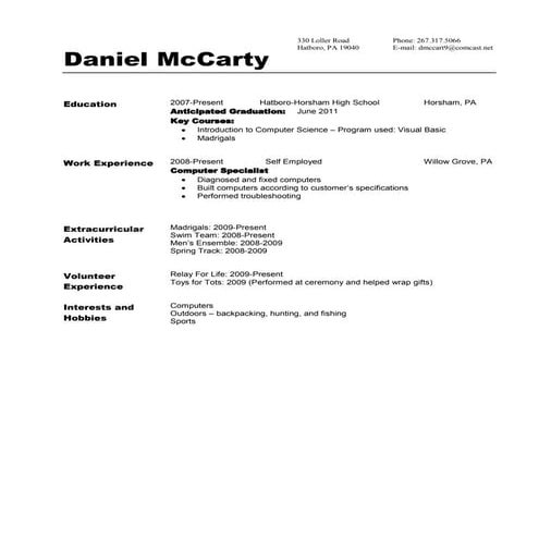 Dan McCarty Resume | DOCX