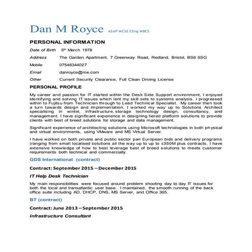 Les Osborne CV | DOC