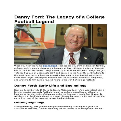 Danny Ford_ The Legacy of a College Football Legend.docx