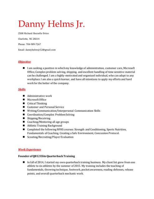 Kaleb Clark's Resume | PDF