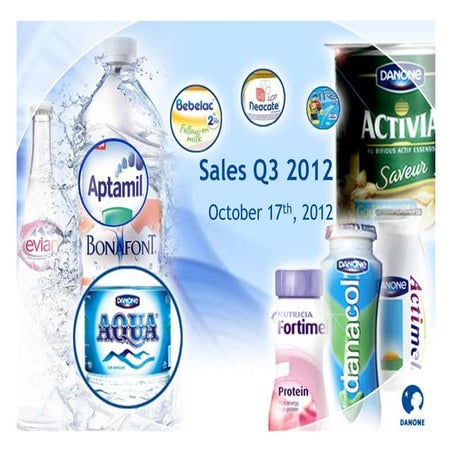 Danone sales q3 2012 | PDF