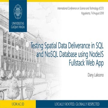 Testing spatial data deliverance in SQL and NoSQL Database | PPT