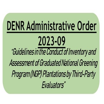 DAO-2023-09.pptx, Guidelines in the Conduct of Inventory and Assessment ...