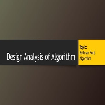 Bellman Ford Algorithm Pptx