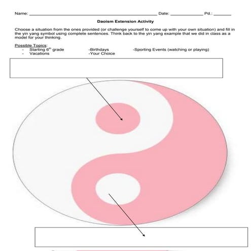 Daoism extension activity | DOCX