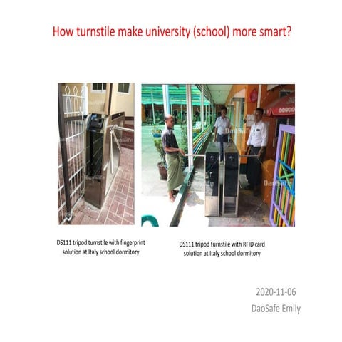 Daosafe turnstile gate solution for university(school) access control ...