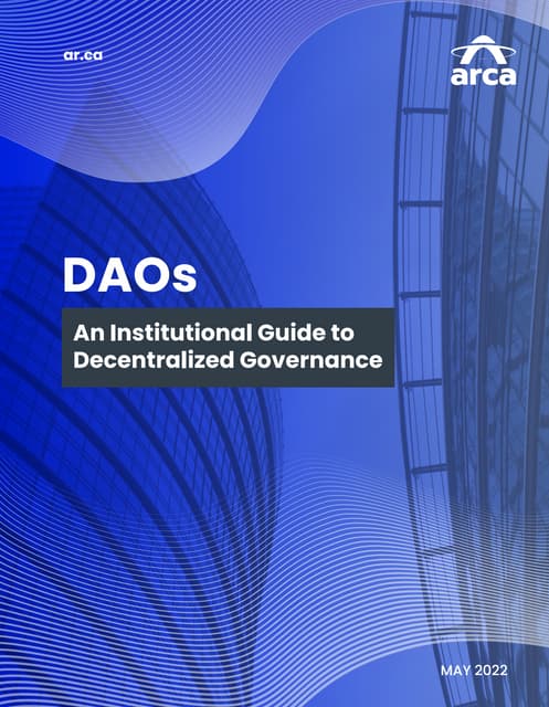 What is a DAO? Can it replace Bank in Future? | PDF