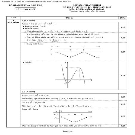 Dap an toan a 2013 | PDF