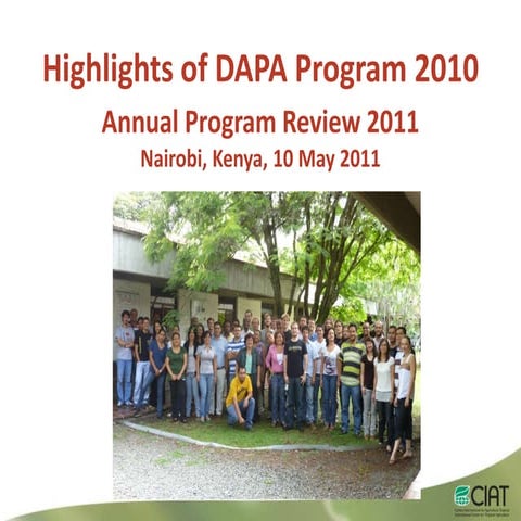 Highlights of the DAPA program 2010-2011 | PPTX