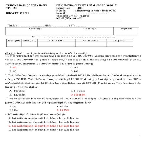 500 câu hỏi trắc nghiệm cơ bản về chứng khoán và thị trường chứng khoán | PDF