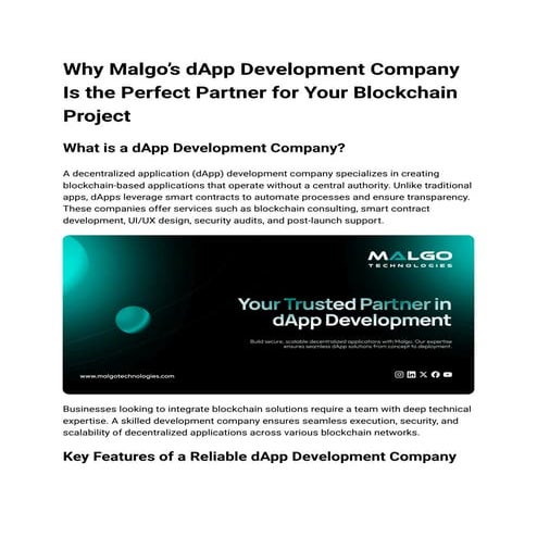 "Decentralized Applications developmeny" | PDF