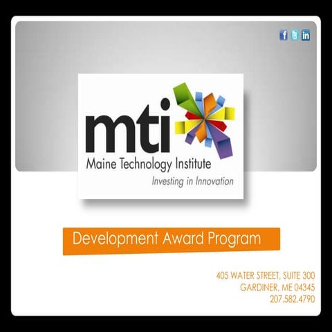 MTI Development Award Program | PPTX | Business Loans | Business ...