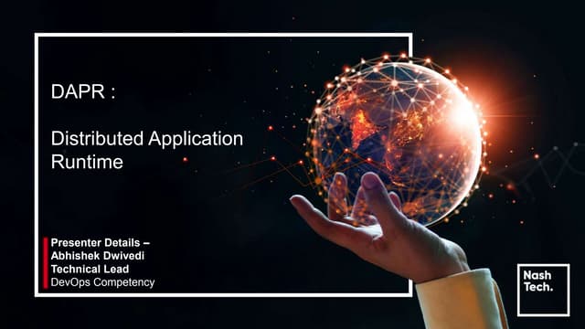 DAPR - Distributed Application Runtime Presentation | PPTX DAPR - Distributed Application Runtime Presentation | PPTX