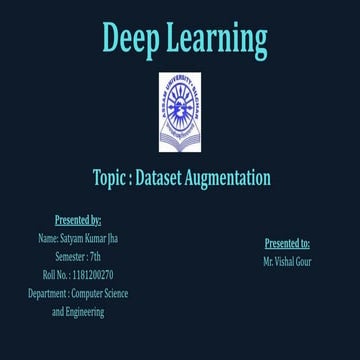 Enhancing Image Recognition Models with Data Augmentation Techniques | PPTX