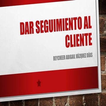 Seguimiento al cliente | PPTX