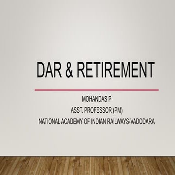 Dar and retirement 2 | PPTX
