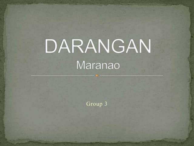 Bantugan (Epic of Maranao) | PPT