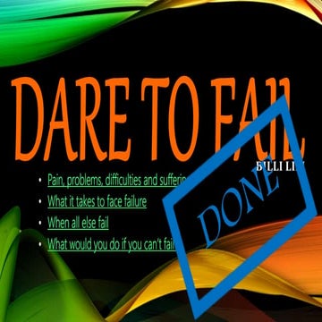 Dare to fail | PPTX