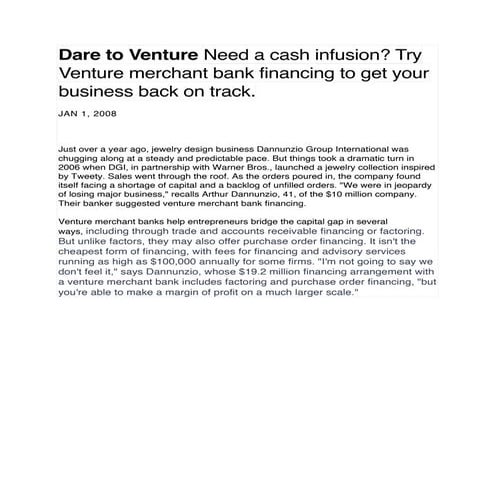 Dare to Venture Need a cash infusion.pdf