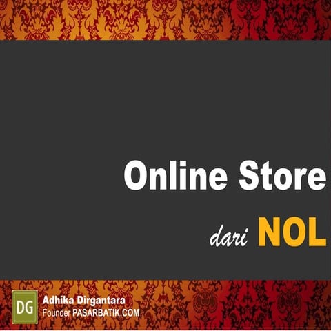 Online Store Dari Nol | PPT